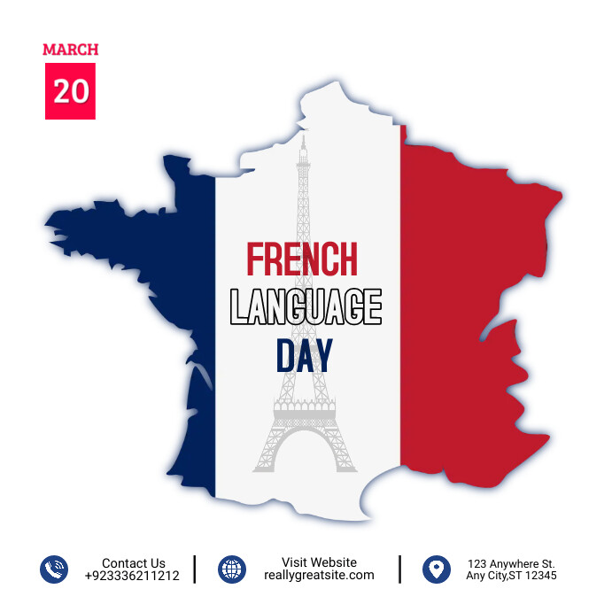 Copy of French Language Day | PosterMyWall