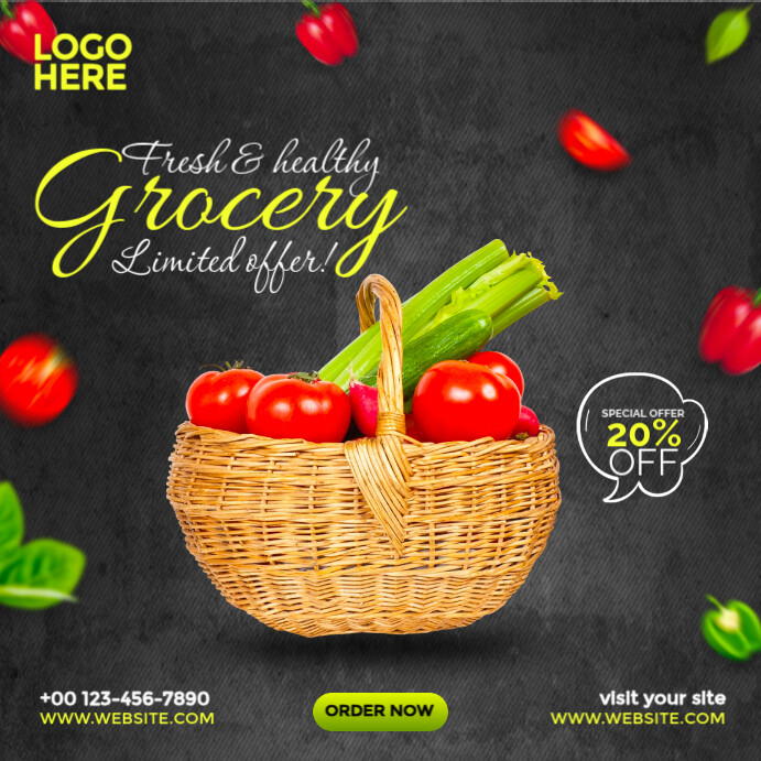 Copy of Fresh & Healthy Food Template | PosterMyWall