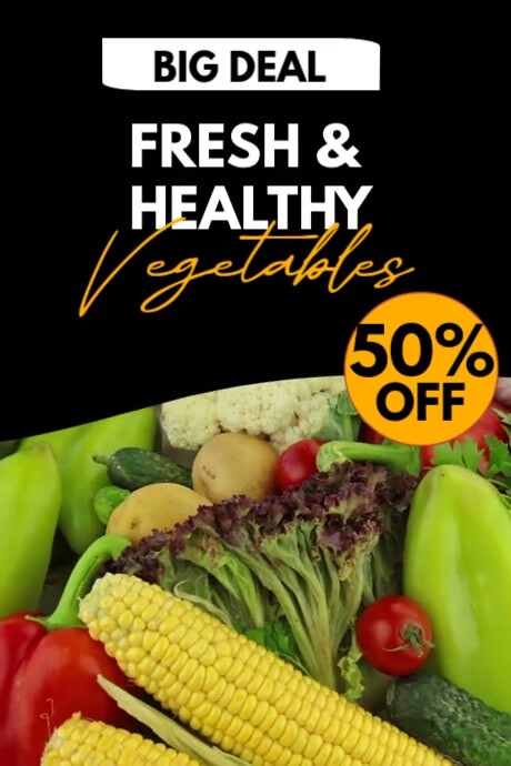 Plantilla de Fresh & Healthy Vegetables Poster | PosterMyWall