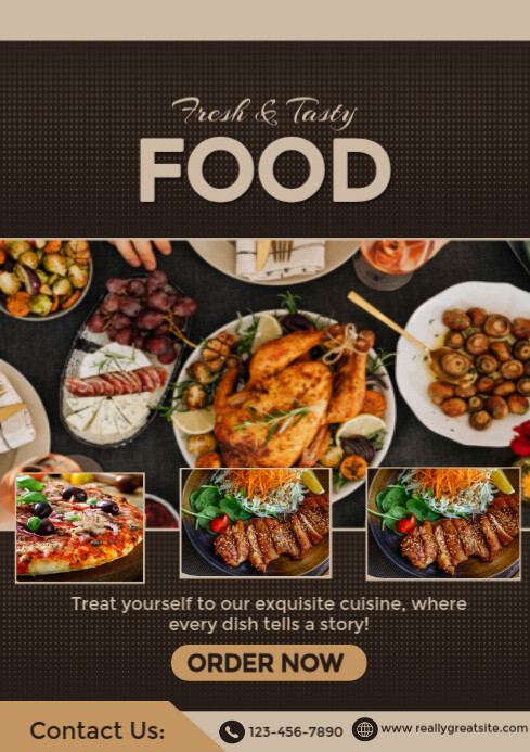 Fresh & tasty food Template | PosterMyWall