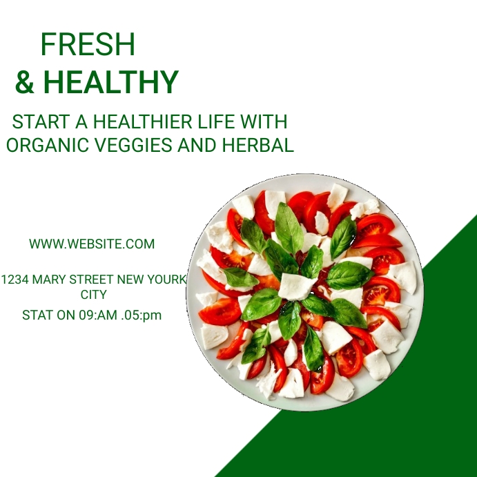 Copy of Fresh and healthy food | PosterMyWall