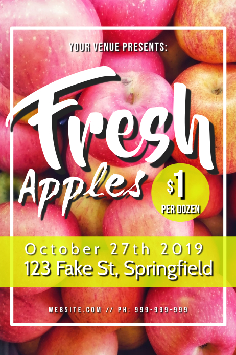 Copy of Fresh Apples Poster | PosterMyWall