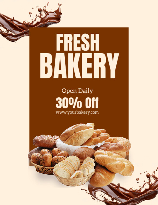 Yellow Bakery Promotion Flyers Template | PosterMyWall