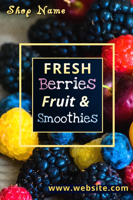 Fresh Berries & Smoothies (1) Template | PosterMyWall