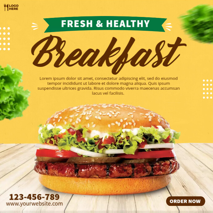 Fresh Burger Instagram Template | PosterMyWall