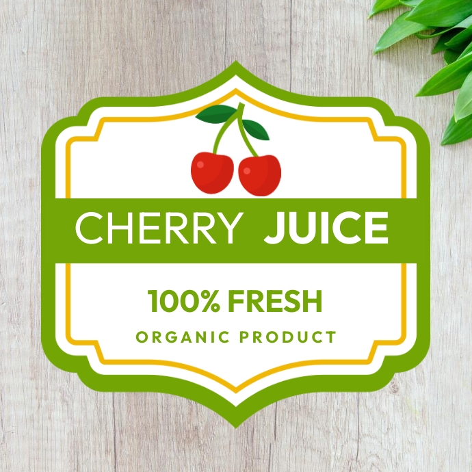 Fresh Cherry Juice Logo Template | PosterMyWall