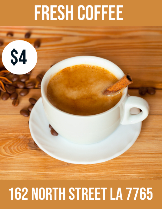 Fresh Coffee Template | PosterMyWall