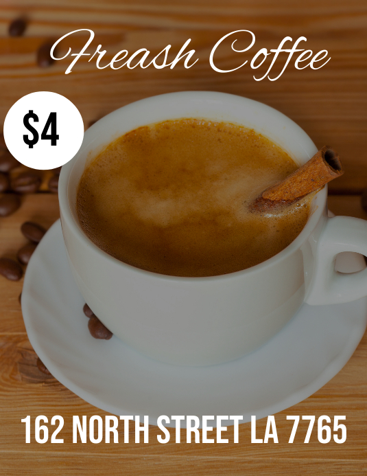Fresh Coffee Template | PosterMyWall