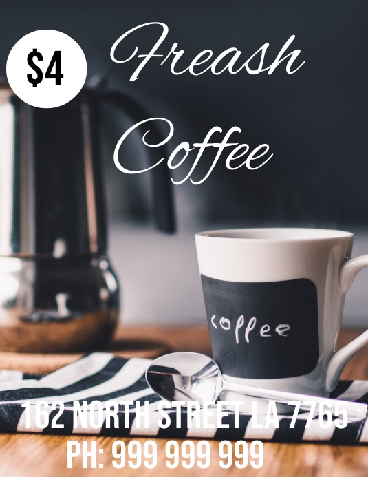 Fresh Coffee Template | PosterMyWall