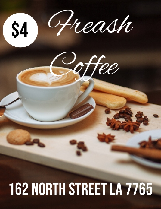 Fresh Coffee Template | PosterMyWall