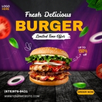 DELICIOUS BURGER Template | PosterMyWall