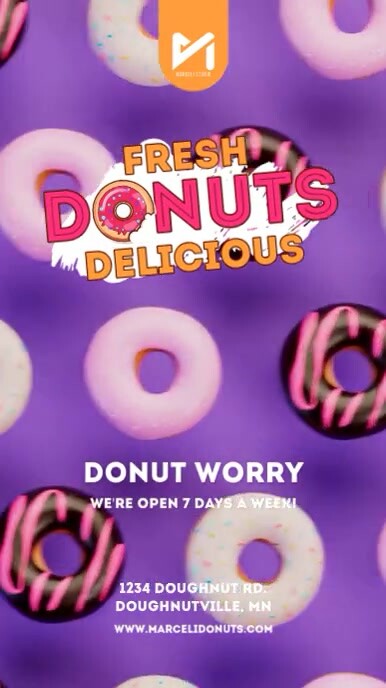 Fresh Donuts Social Media Template | PosterMyWall