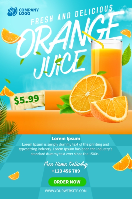 Copy of Fresh Drinks Ads | PosterMyWall