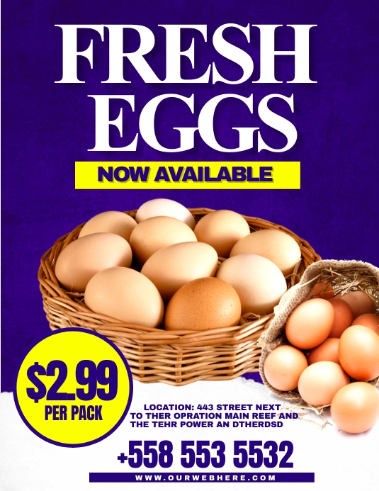 Fresh Eggs Template | PosterMyWall