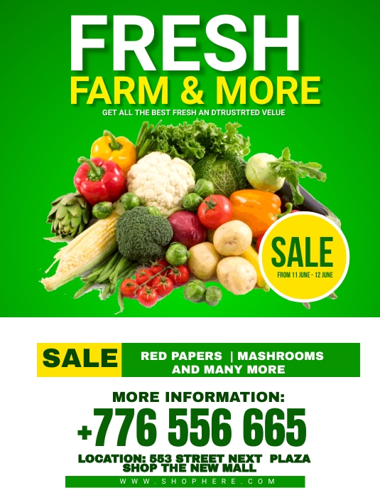 fresh farm Template | PosterMyWall