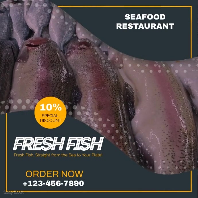 Fresh fish Ad Template | PosterMyWall