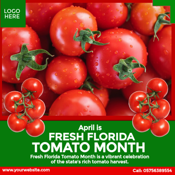 Copy of Fresh Florida Tomato Month Template | PosterMyWall