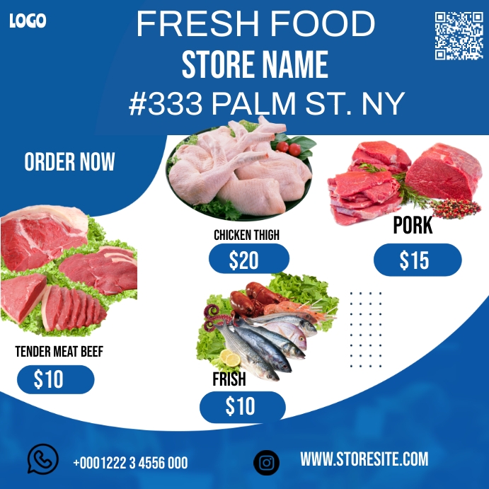 Fresh Food Ads Template | PosterMyWall