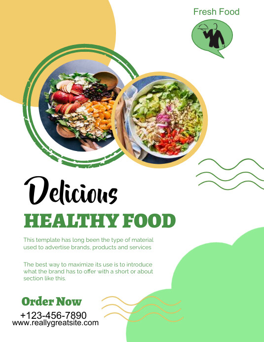 Fresh food menu, flyer and template | PosterMyWall
