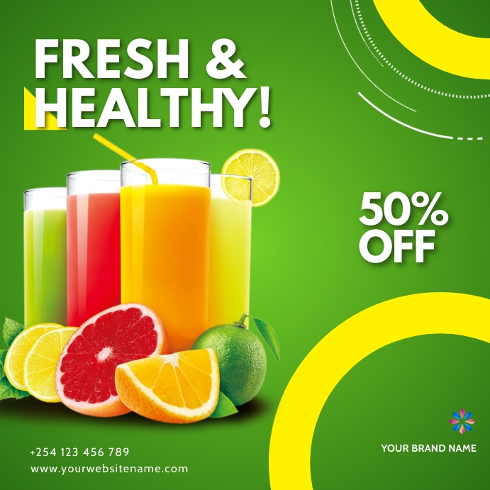 fresh fruit juice food menu restaurant flyerS Template | PosterMyWall