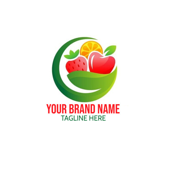Plantilla de FRESH FRUIT LOGO DESIGN FOR THE BUSINESS | PosterMyWall