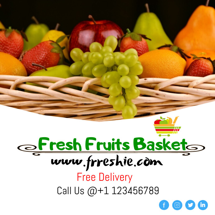 fresh fruits advertisement Template | PosterMyWall