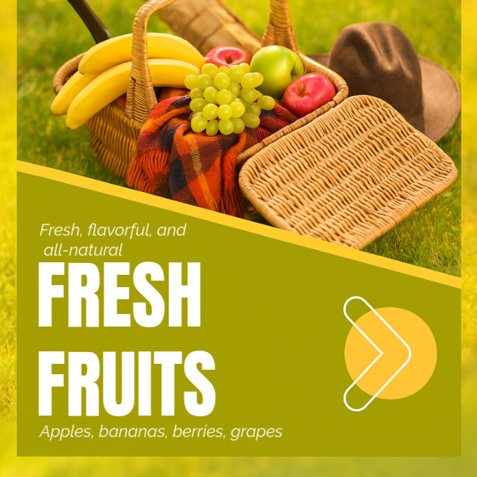 Modèle Fresh Fruits Sale Insta Ad Post | PosterMyWall