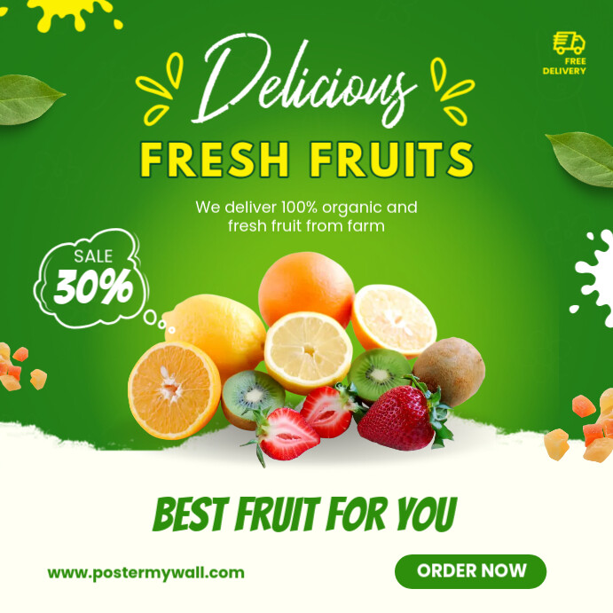 fresh fruits sale template | PosterMyWall