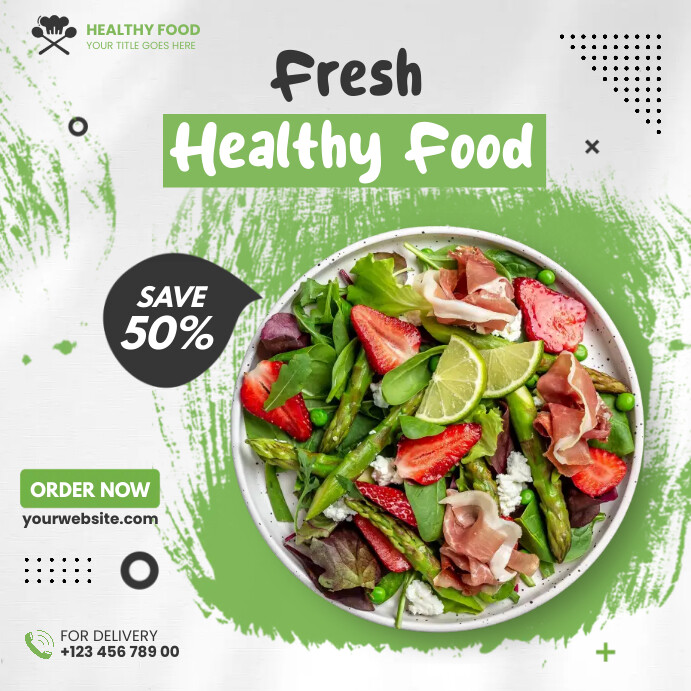 Copy of fresh healthy food Instagram Post | PosterMyWall
