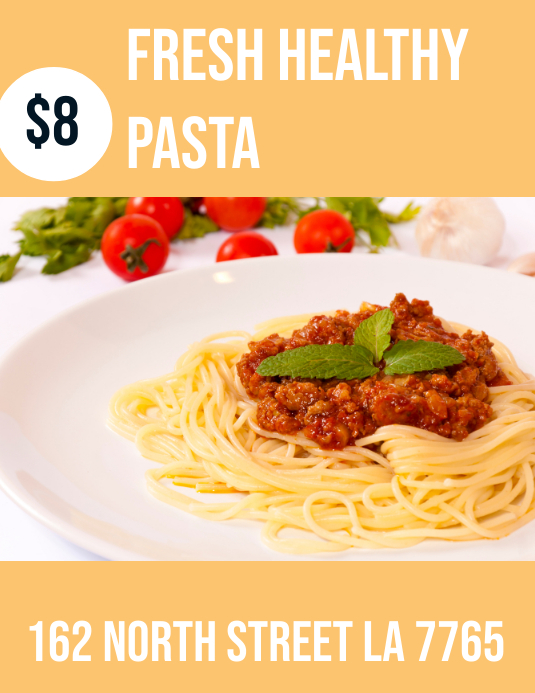 fresh healthy pasta Template | PosterMyWall