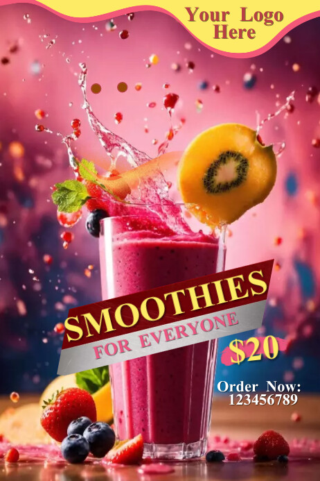 Fresh Juice ads, Fresh Smoothies ads Template | PosterMyWall
