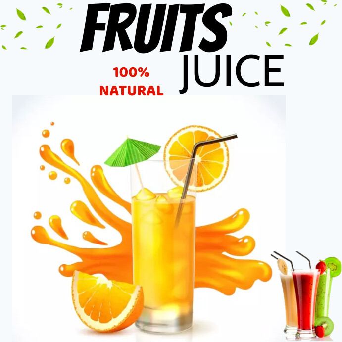Fresh Juice Menu Template | PosterMyWall
