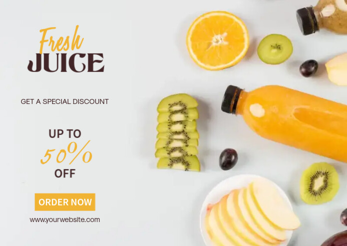 Fresh Juice Postcard Template | PosterMyWall