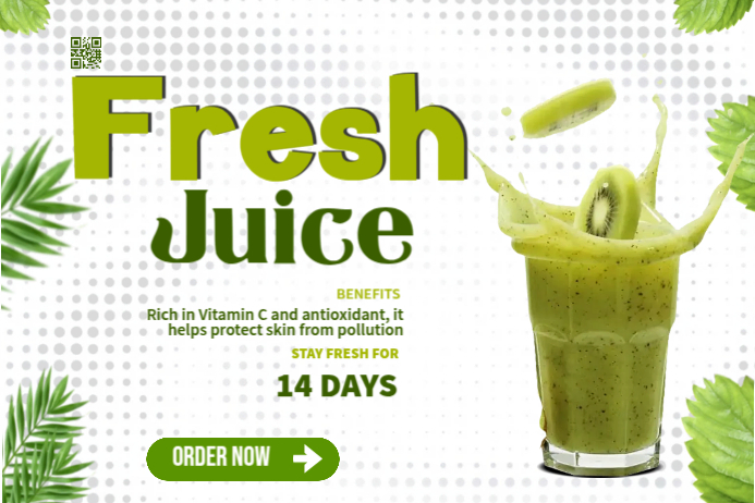 Plantilla de Fresh Kiwi Juice Ads | PosterMyWall