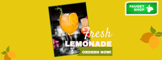 Fresh Lemonade Facebook Cover Template | PosterMyWall