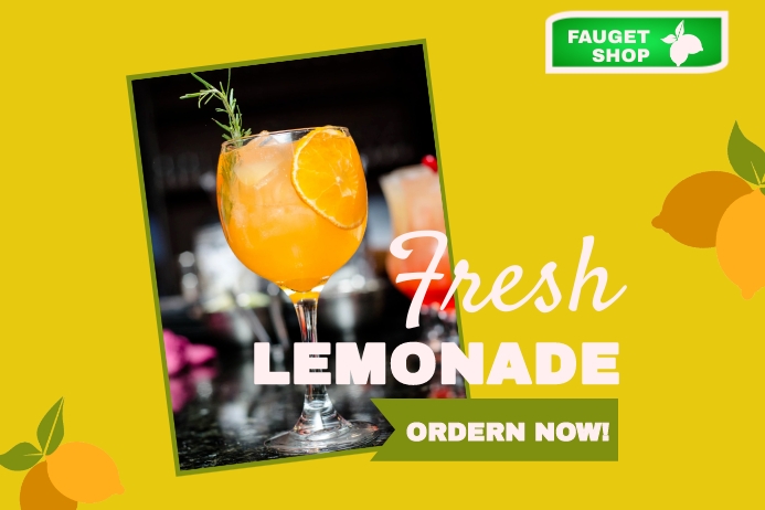 Plantilla de De Cartel de Limonada Fresca | PosterMyWall