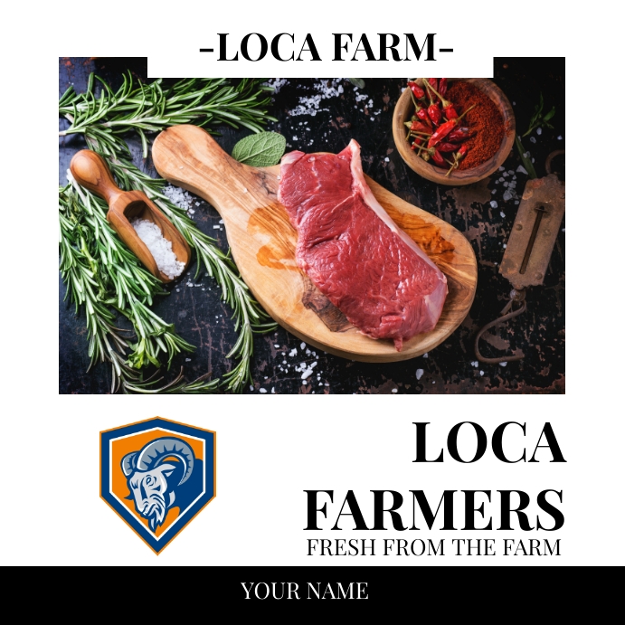 Fresh Meat From The Farm Template | PosterMyWall