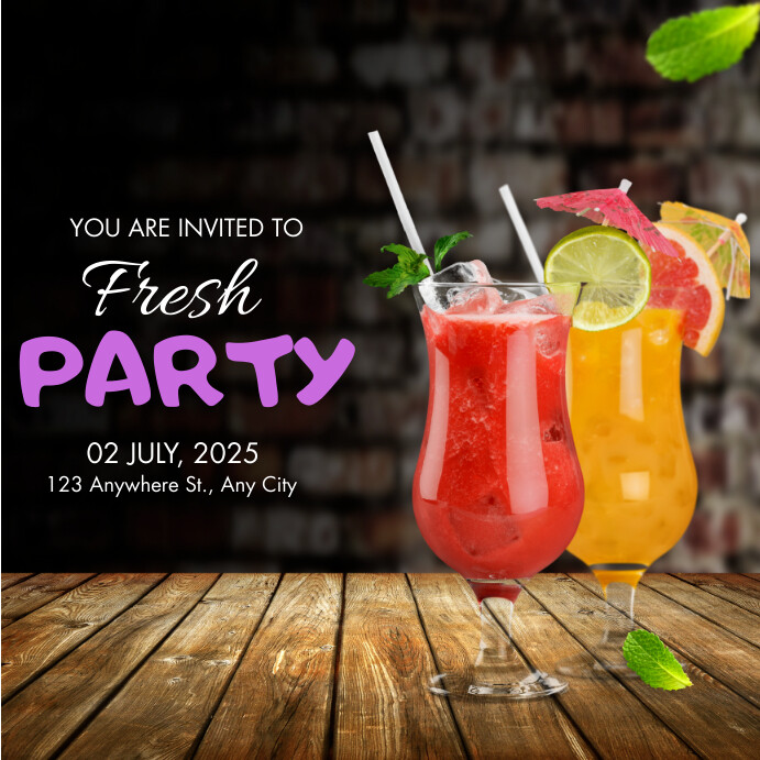 FRESH PARTY FLYERS Template | PosterMyWall