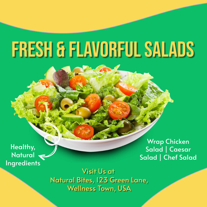 Fresh Salads Template | PosterMyWall