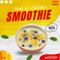Fresh Smoothies Ads Template | PosterMyWall