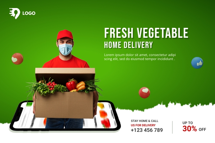 Copy of Fresh Vegetable Delivery | PosterMyWall