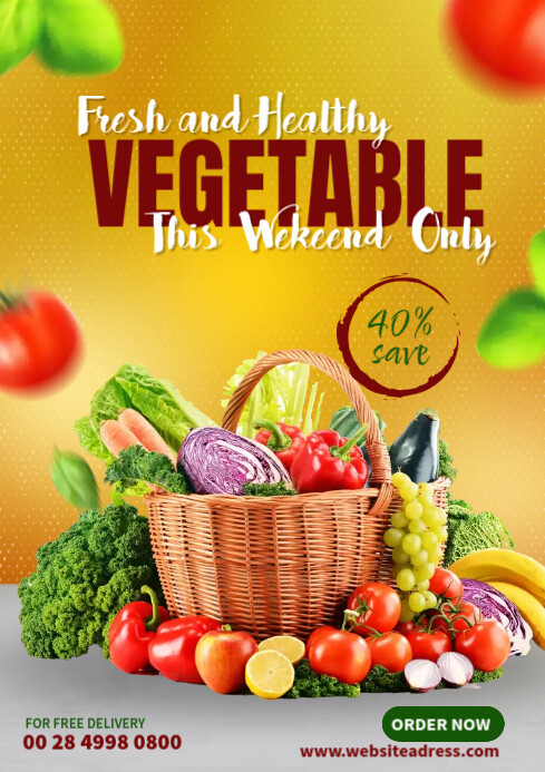 Fresh Vegetable Template | PosterMyWall