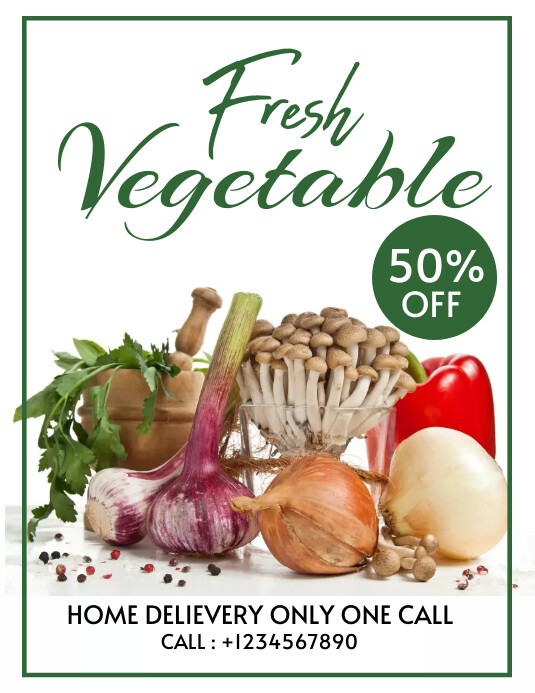 Plantilla de fresh vegetable | PosterMyWall