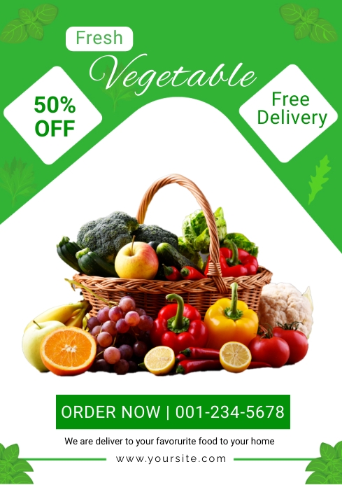 De Plantilla de Flayer de Vegetales Frescos | PosterMyWall