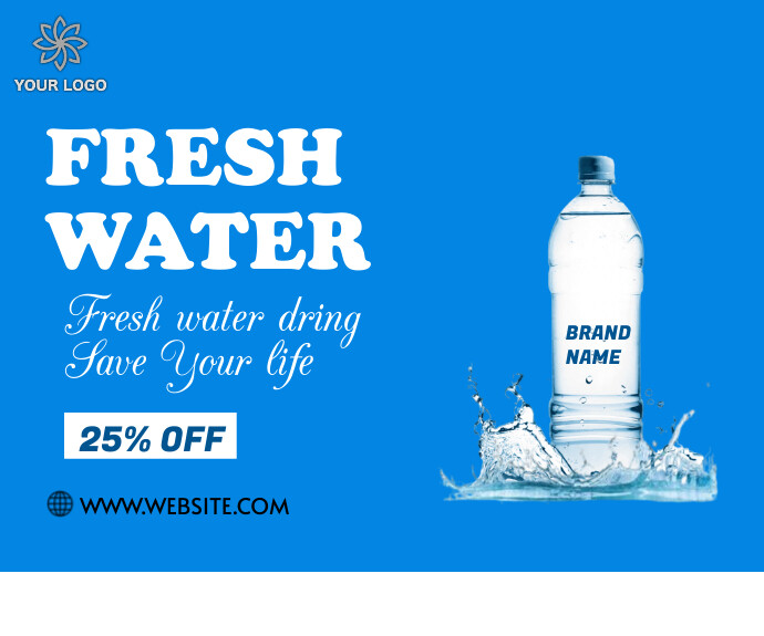 Modèle FRESH WATER AD | PosterMyWall
