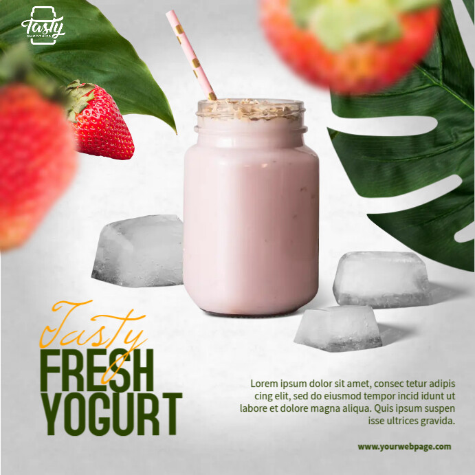 Fresh Yogurt Template | PosterMyWall