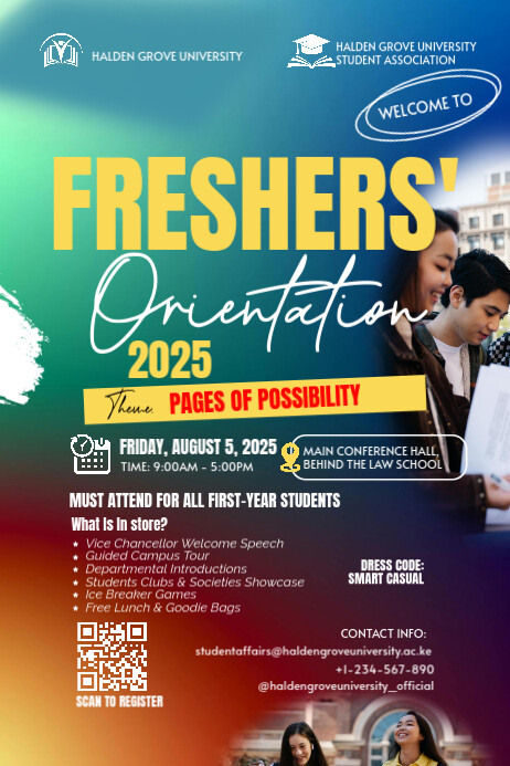 Copy of Freshers' Orientation Poster | PosterMyWall