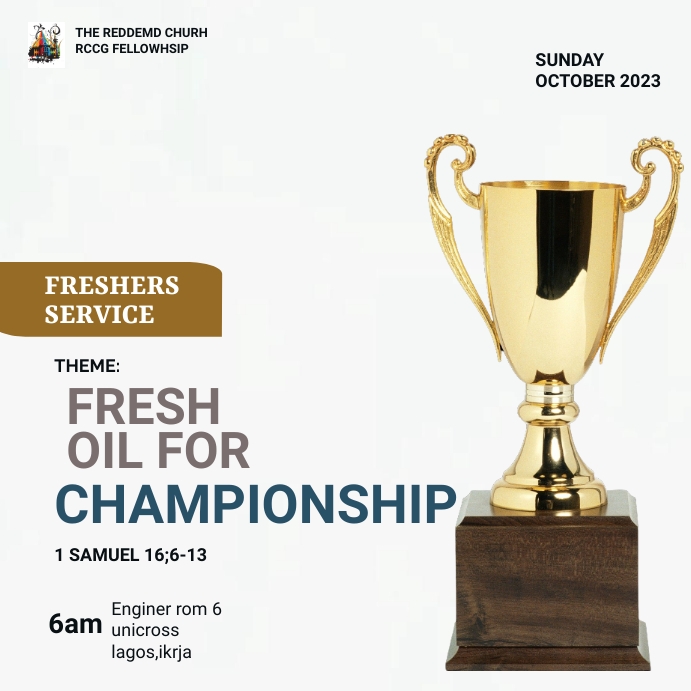 FRESHERS CHURCH SERVICE Template | PosterMyWall