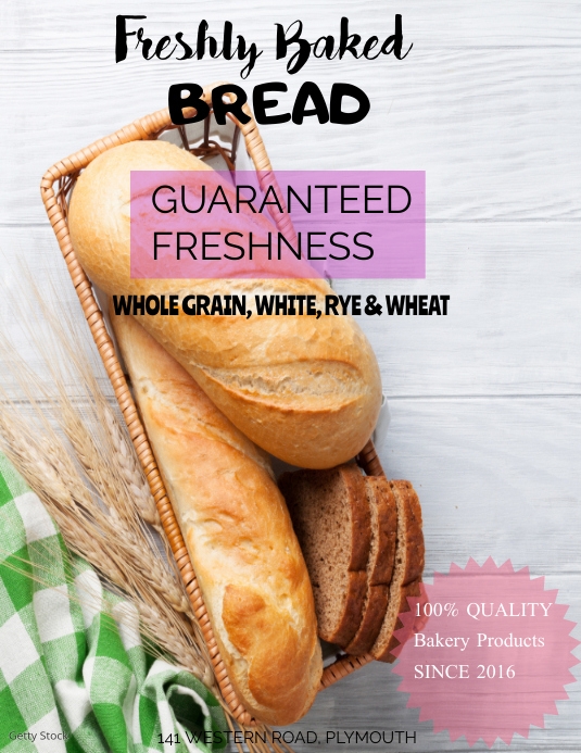 Copy of Freshly baked bread (1) | PosterMyWall