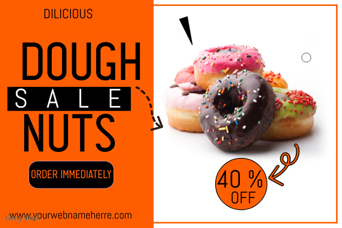 Freshly Baked Doughnuts Offer Template | PosterMyWall